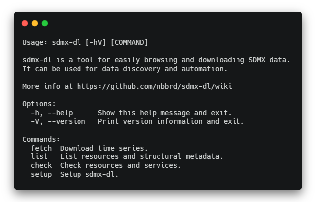 Command-line tool | sdmx-dl